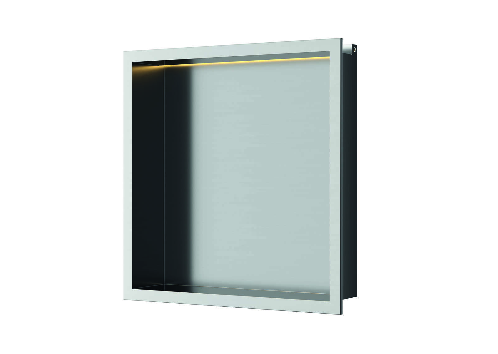 Luca sanitair inbouwnis met LED verlichting 30x30x6,5cm RVS LUN3031BN - Meijer Tegels & Sanitair